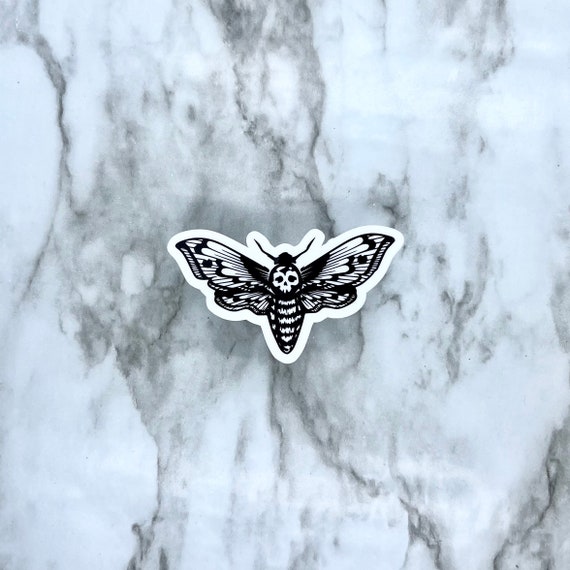 Moth Stickers Goth Stickers Skull Moth Horror Stickers - Etsy