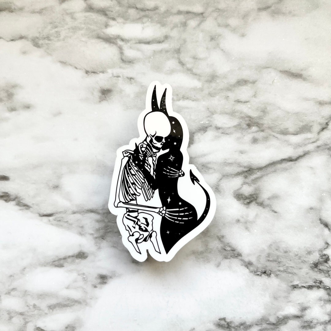Skeleton Stickers Goth Stickers Halloween Stickers Gothic Lovers - Etsy