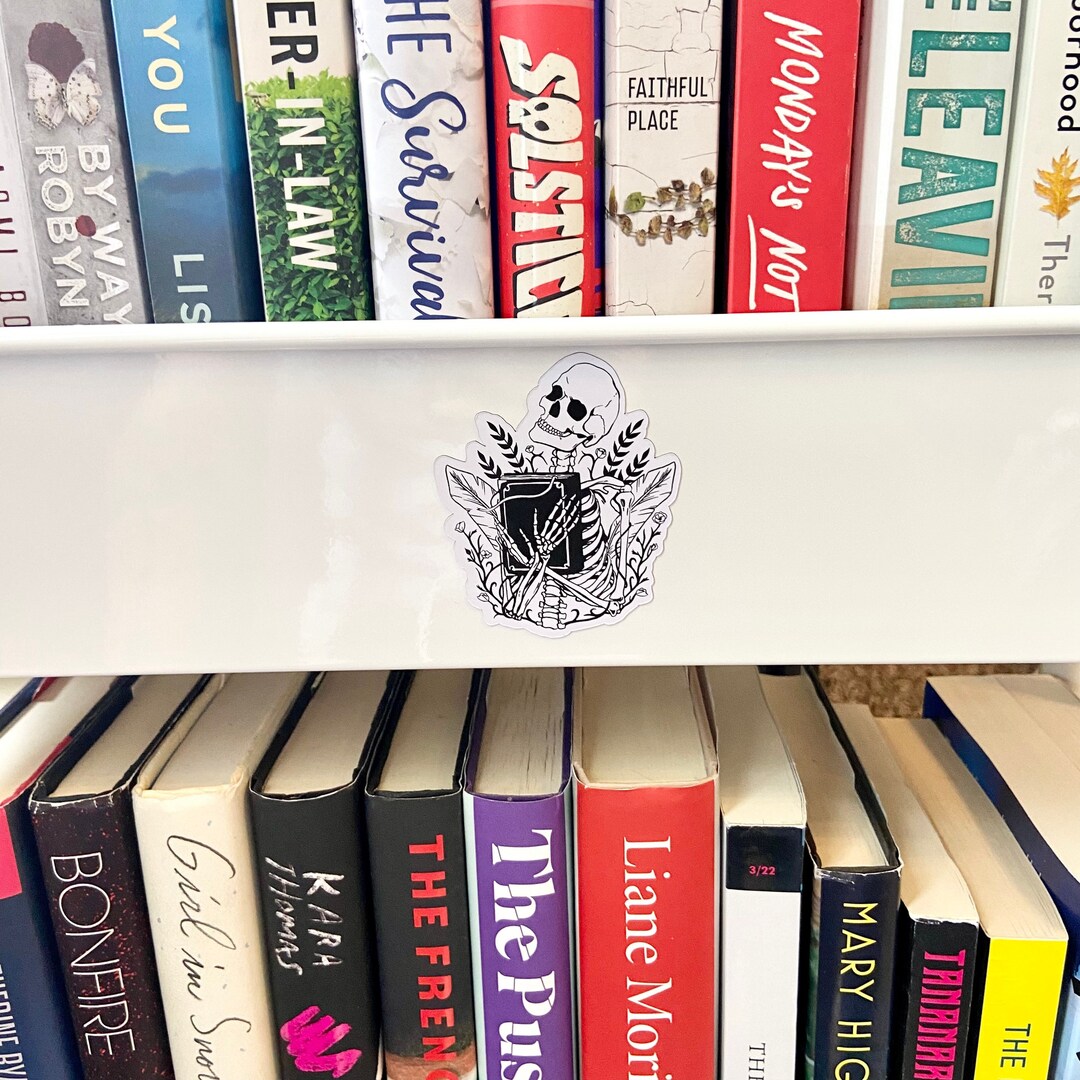 Book Cart Magnet • Skeleton Magnet • Reading Magnet - Etsy