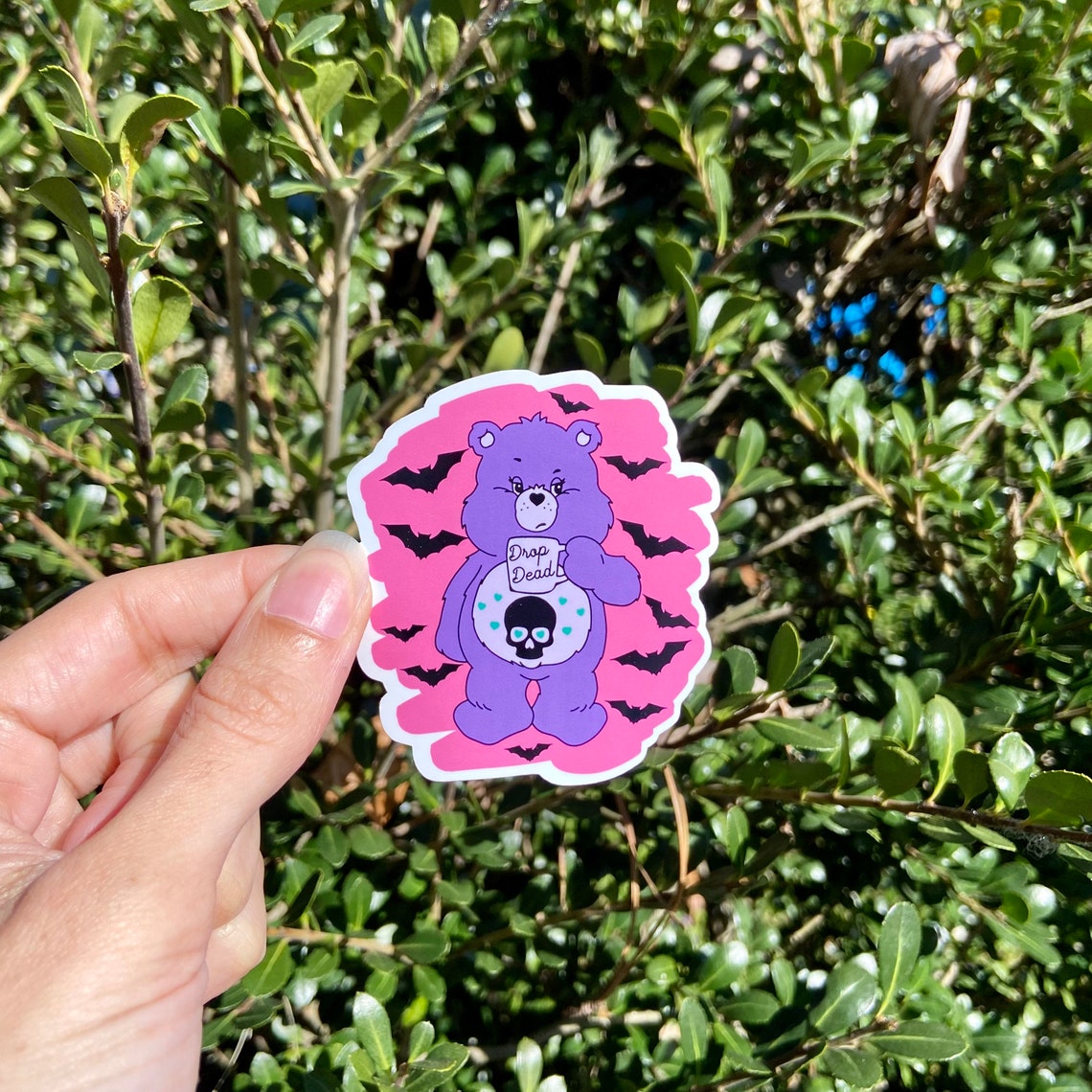 Grumpy Bear Sticker Goth Stickers Snarky Stickers - Etsy