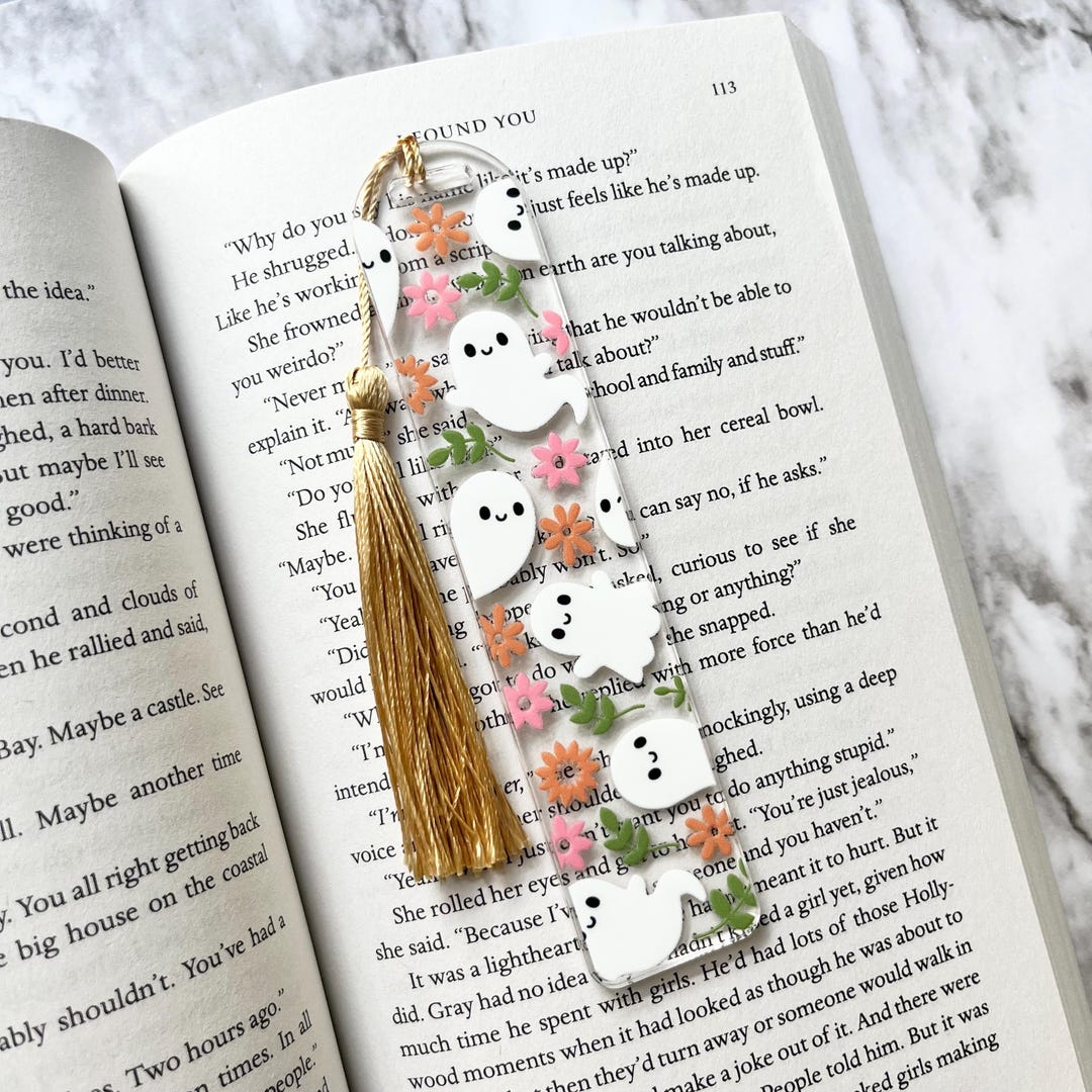 Ghost Bookmark Acrylic Bookmark Gifts for Readers Halloween Bookmark ...