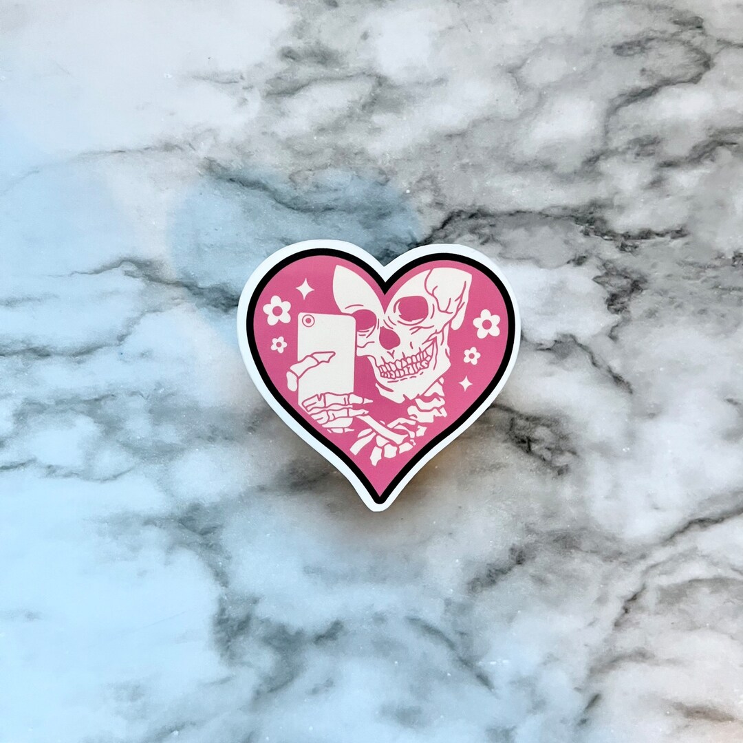 Skeleton Stickers Skelton Selfie Goth Stickers Halloween Stickers Funny ...