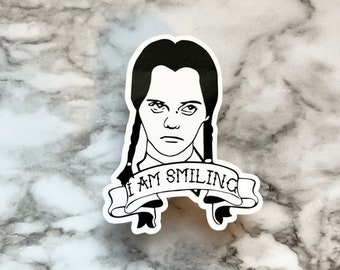 Wednesday Addams Goth Girl Sticker - Etsy
