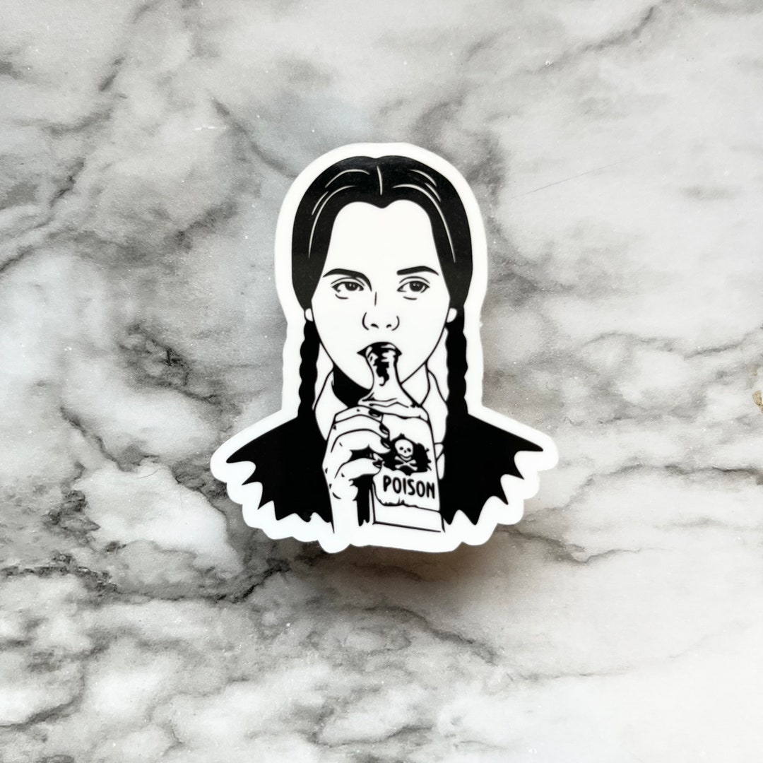 Wednesday Sticker Goth Sticker Goth Girl Stickers Poison Wednesday ...