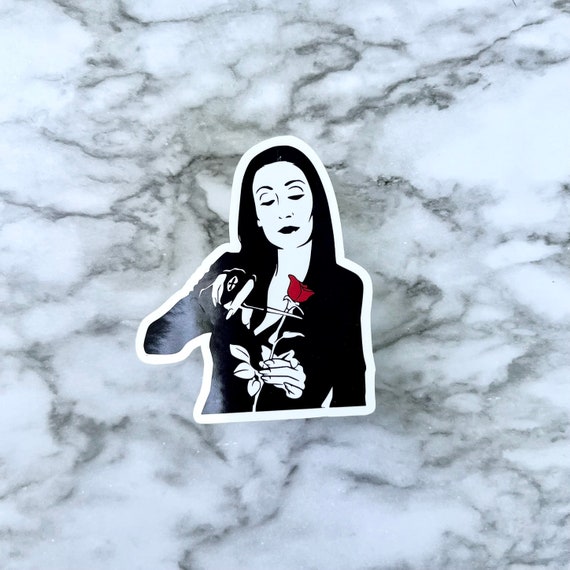Morticia Sticker Goth Sticker Goth Girl - Etsy