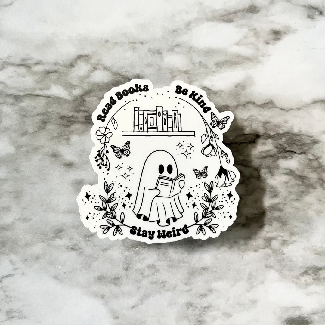Reading Ghost Sticker Spooky Stickers Ghost Stickers Halloween Stickers ...