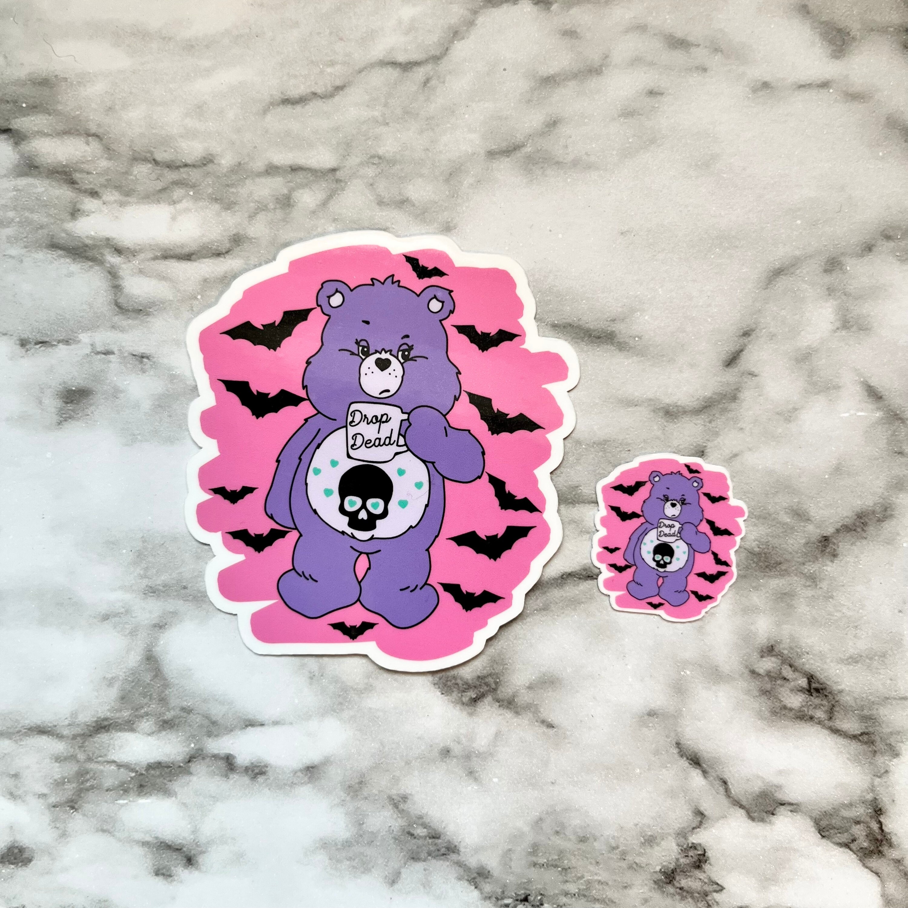 Grumpy Bear Sticker Goth Stickers Snarky Stickers - Etsy