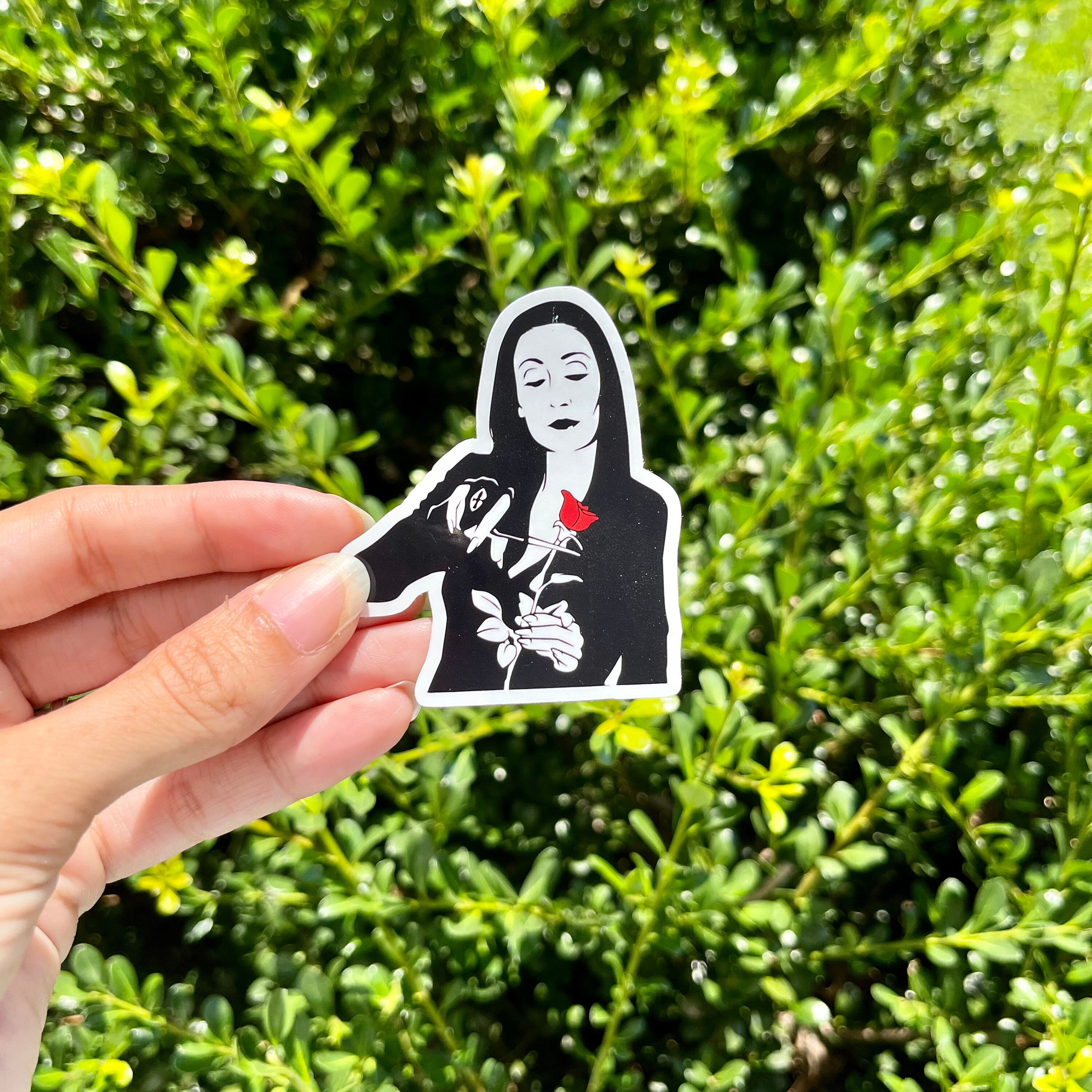 Morticia Sticker Goth Sticker Goth Girl - Etsy