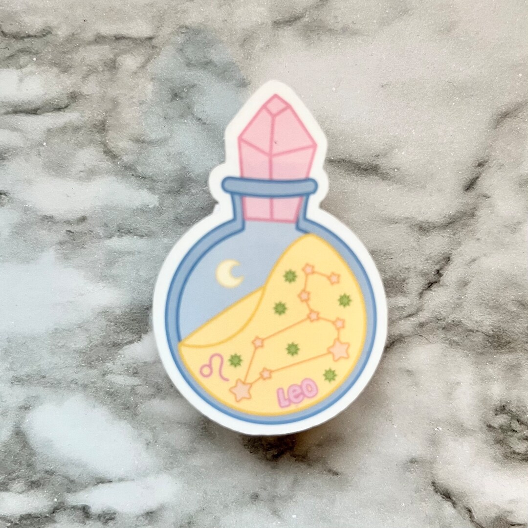 Leo Sticker Astrology Stickers Crystal Stickers Zodiac Stickers - Etsy