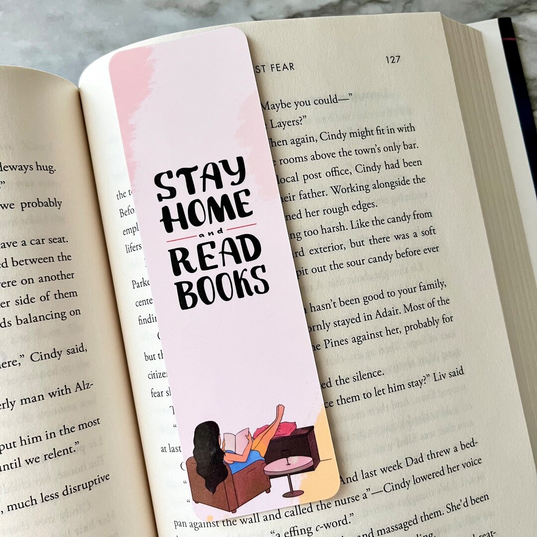 Stay Home and Read Books Bookmark Girls Who Read Double Sided Bookmark ...