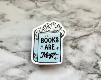 Books Are Magic Waterproof Sticker Bookish Laptop and Water - Etsy