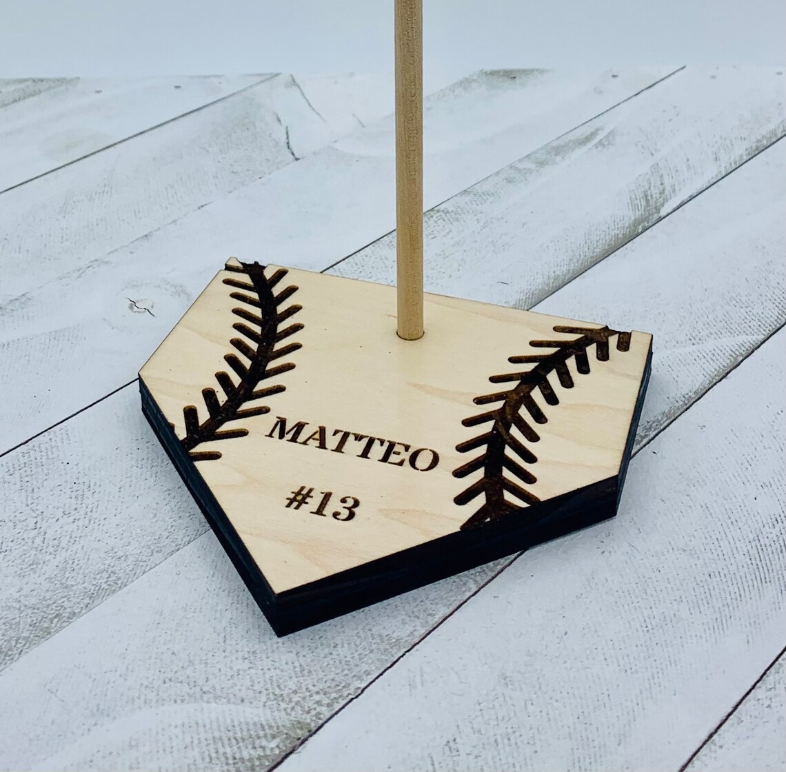 Personalized Baseball / Softball Home Plate Ring Holder, Customized ...