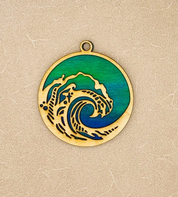 Ocean Wave Ornament Hand Painted Ocean Collection - Etsy