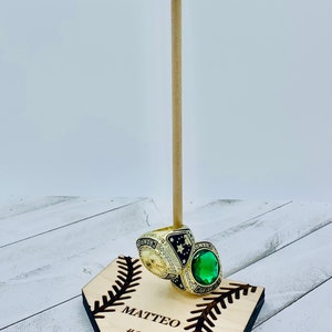 Personalized Baseball / Softball Home Plate Ring Holder, Customized ...