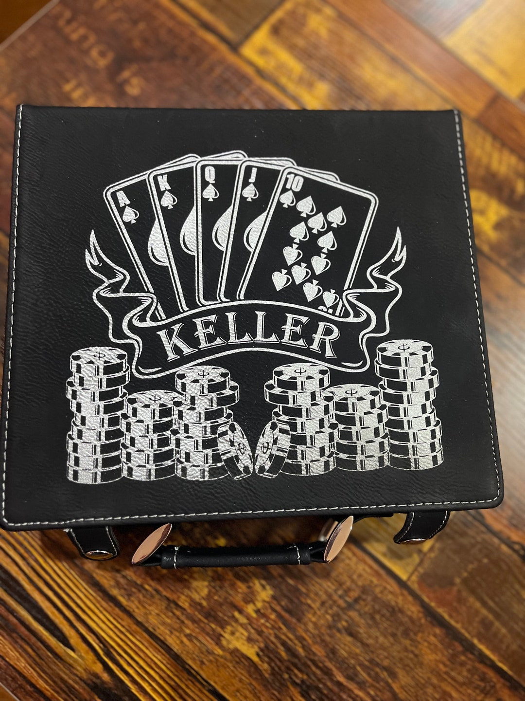Custom Laser Engraved Poker Gift Set-personalized-gift-wedding ...