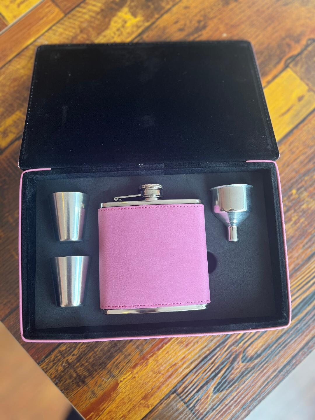 Custom Laser Engraved Flask Gift Set-personalized-gift-wedding ...