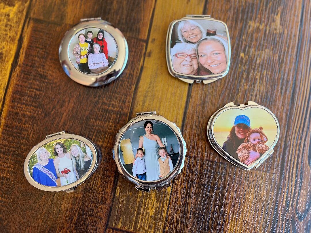Custom Photo Compact Mirror - HD Photo- Silvertone Metal-high Quality ...
