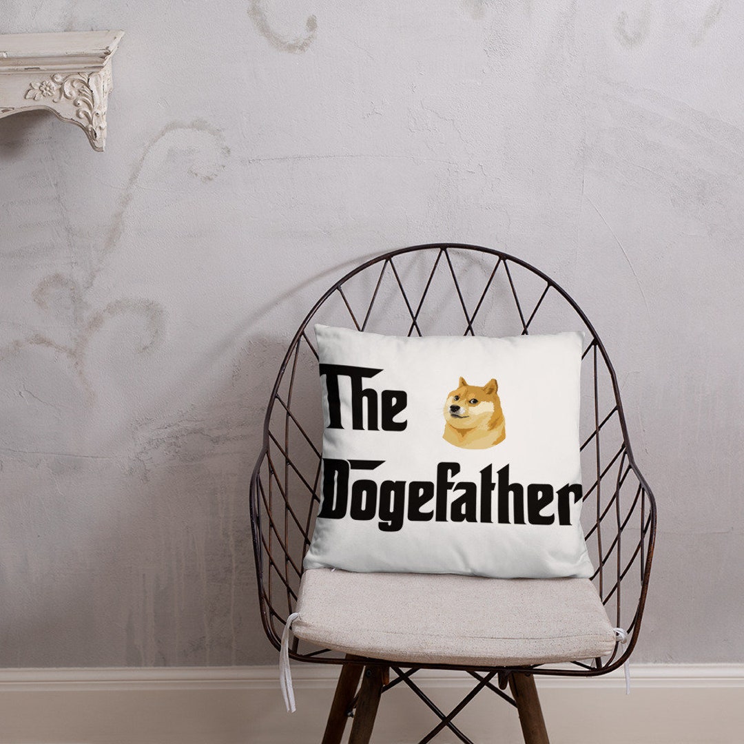 THE DOGEFATHER, Doge Throw Pillow, Doge Pillow, Funny Pillow, Meme ...