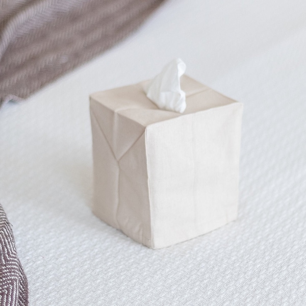 Linen Tissue Box Cover - Etsy
