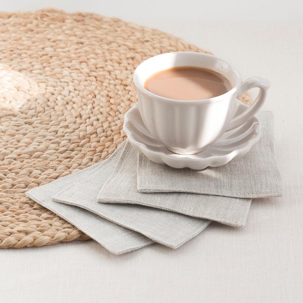 Linen Coasters - Etsy
