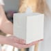 White Linen Tissue Box Cover 100% European Washed Linen With Cotton ...