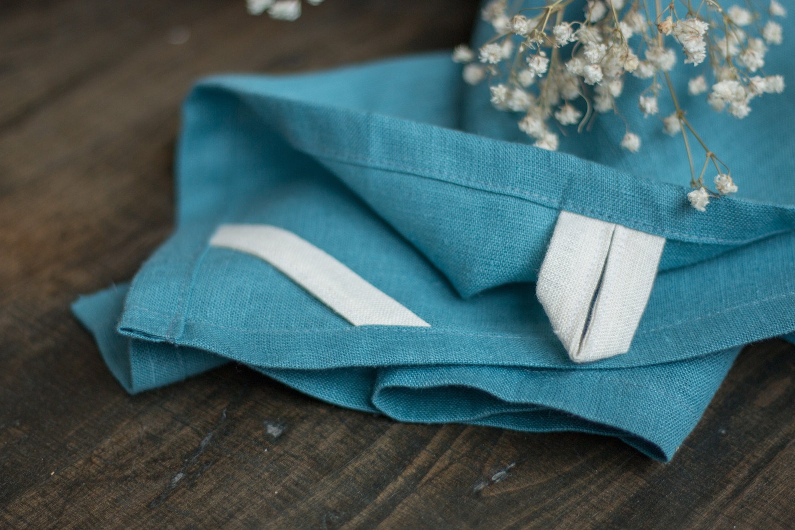 Linen Tea Towels With Colorful Loops. Natural Dish Towel. - Etsy