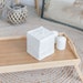 White Linen Tissue Box Cover 100% European Washed Linen With Cotton ...