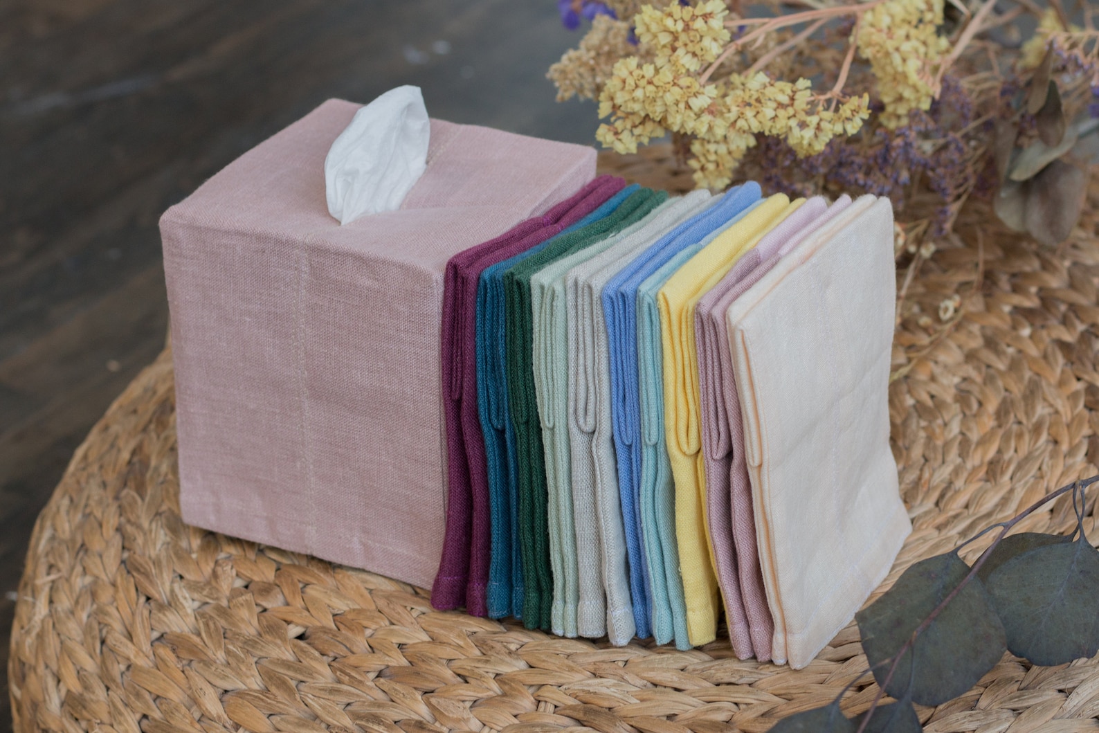 Classic Linen Tissue Box Cover. Minimalistic Bathroom Decor. - Etsy