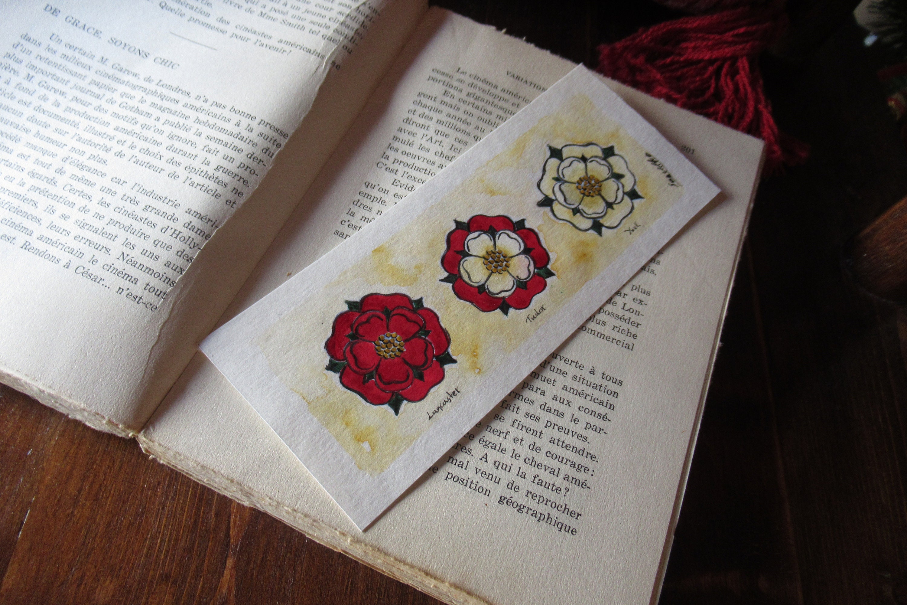 Handmade Bookmarks Houses of England Tudors York - Etsy
