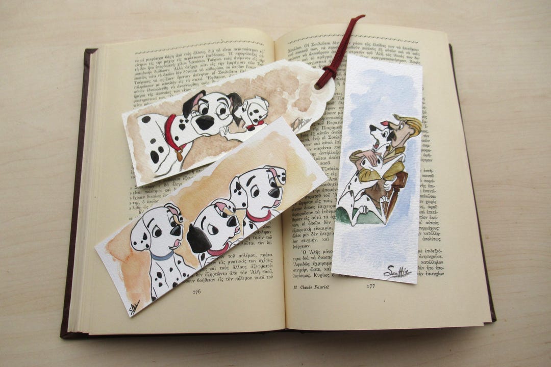 Handmade Dalmatians Bookmarks - 101 Dalmatians - 18x7cm - Watercolors ...