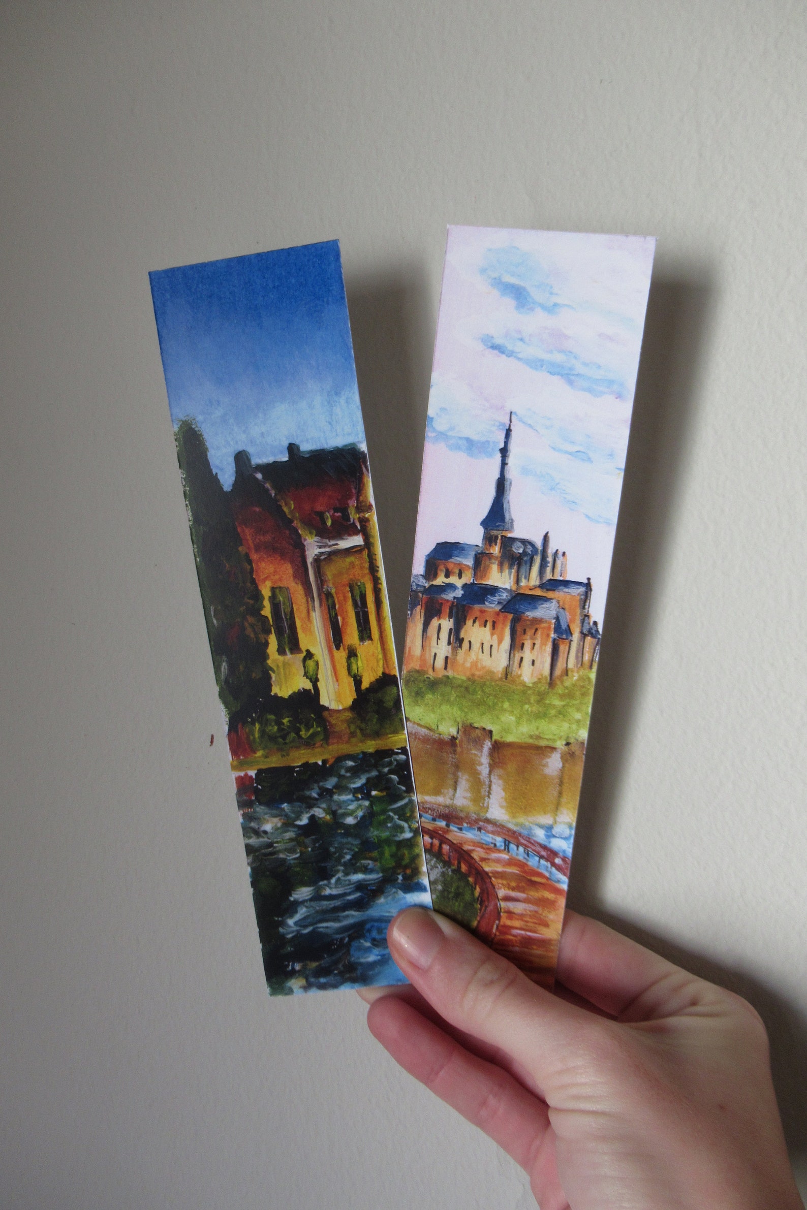 Handmade Bookmark castle Neuschwanstein Saint Michel Castle - Etsy