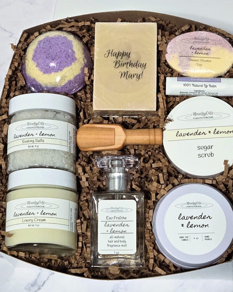 Self-care Gift Box: Lavender Options; All-natural Organic Relaxation ...