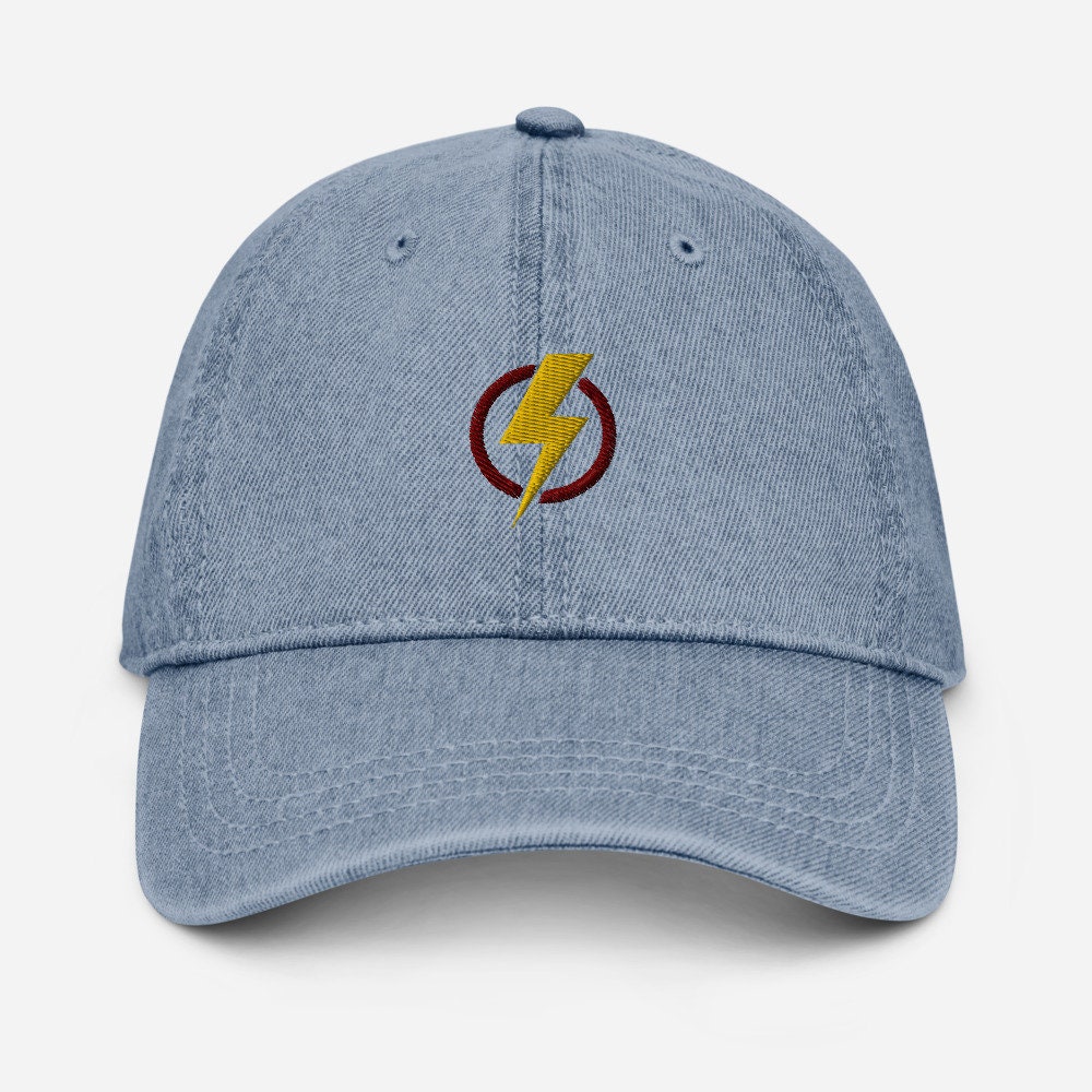 Lightning Bolt Denim Hat, Trendy Lightning Bolt Hat, Lightning Bolt ...