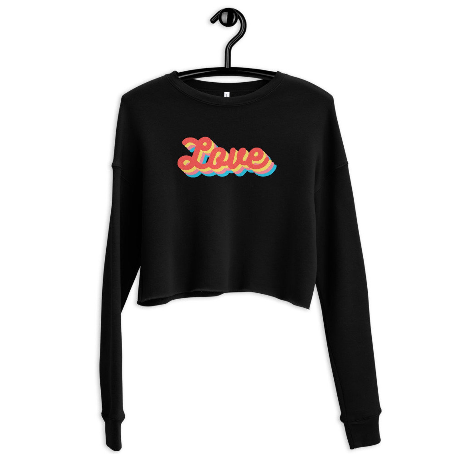 Love Crop Sweatshirt, Love Crop Top, Positive Graphic Tee, Cute Crop ...
