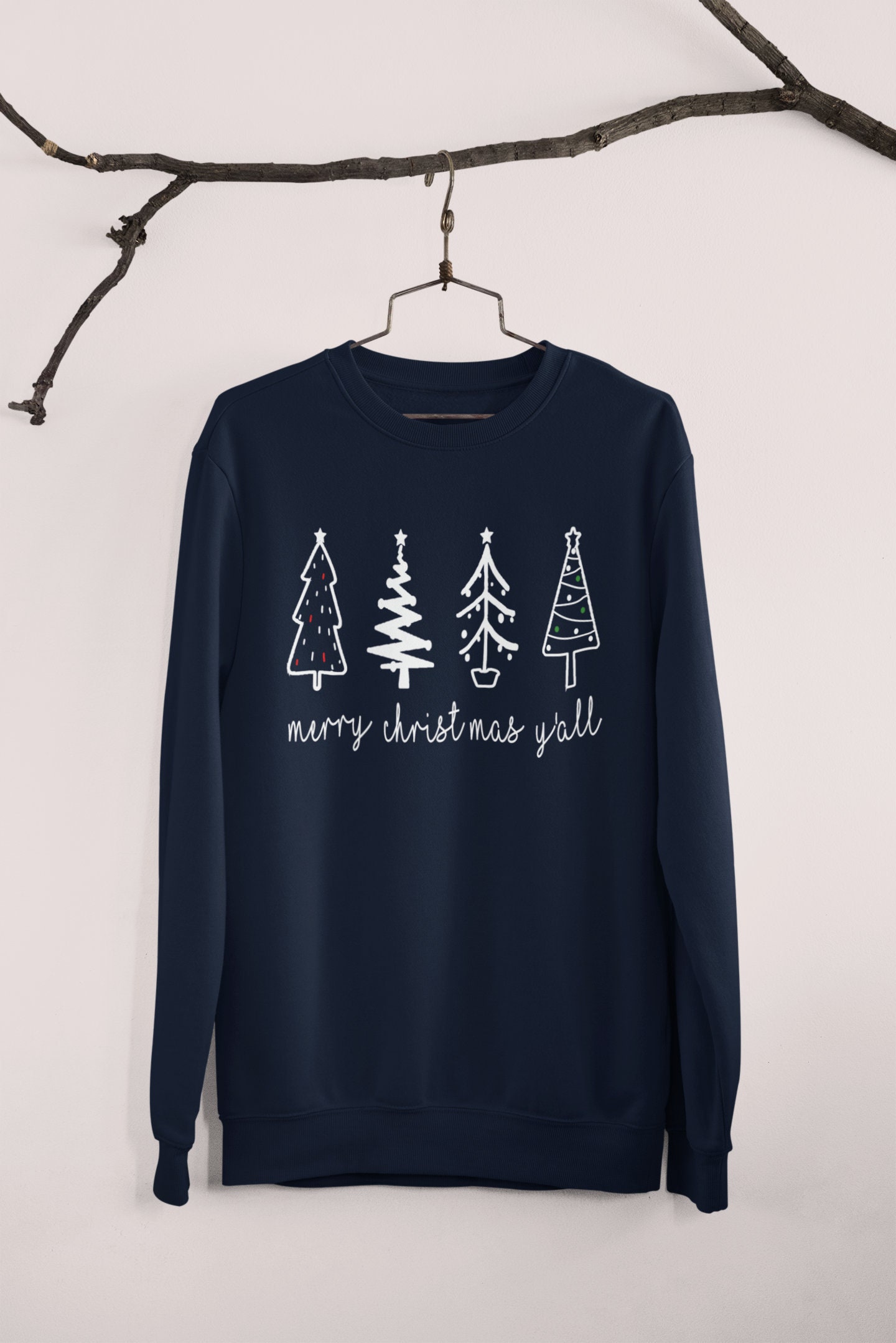 Christmas Tree Sweatshirt, Graphic Sweatshirt, Holiday Sweatshirt ...