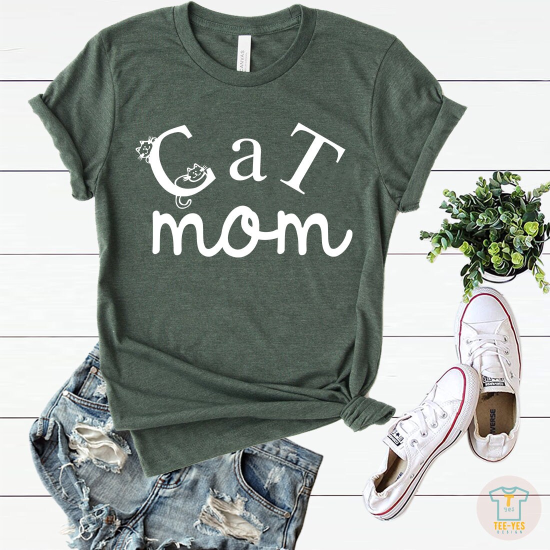 Cat Mom Tshirt Cat Mom Gift Cat Lover Cute Shirt Fur Mama - Etsy