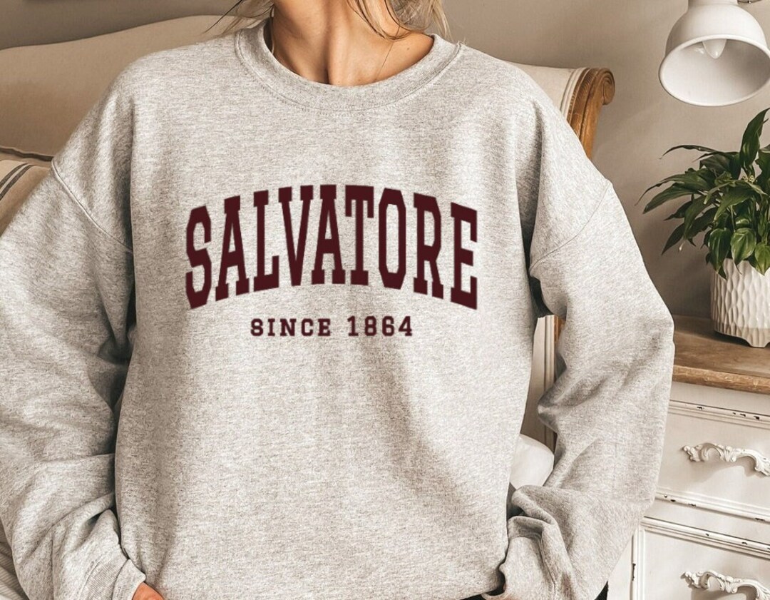 Salvatore Sweatshirt, Mystic Falls Virginia Sweatshirt, Salvatore ...