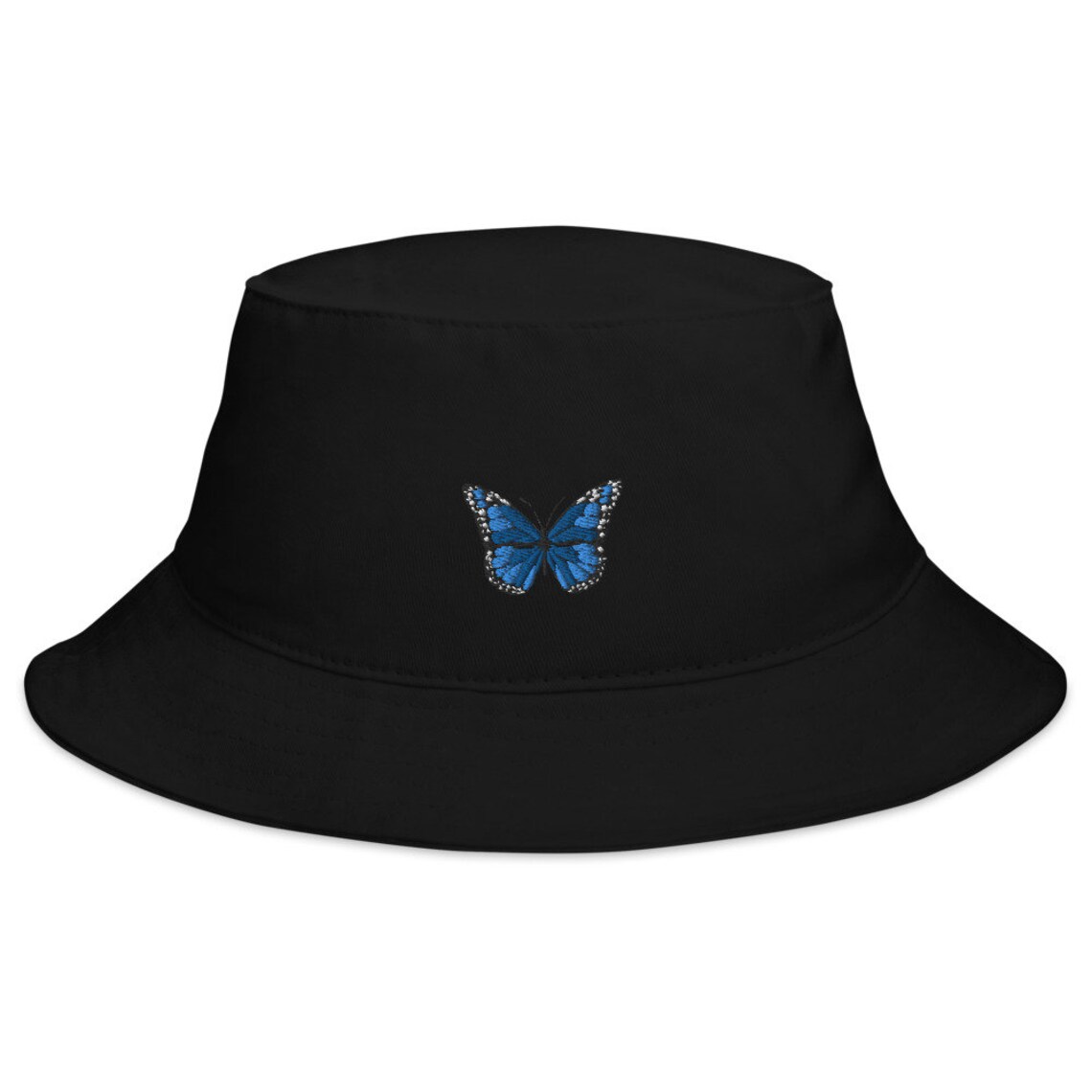 Butterfly Bucket Hat,butterfly Embroidered Bucket Hat,butterfly Hat - Etsy
