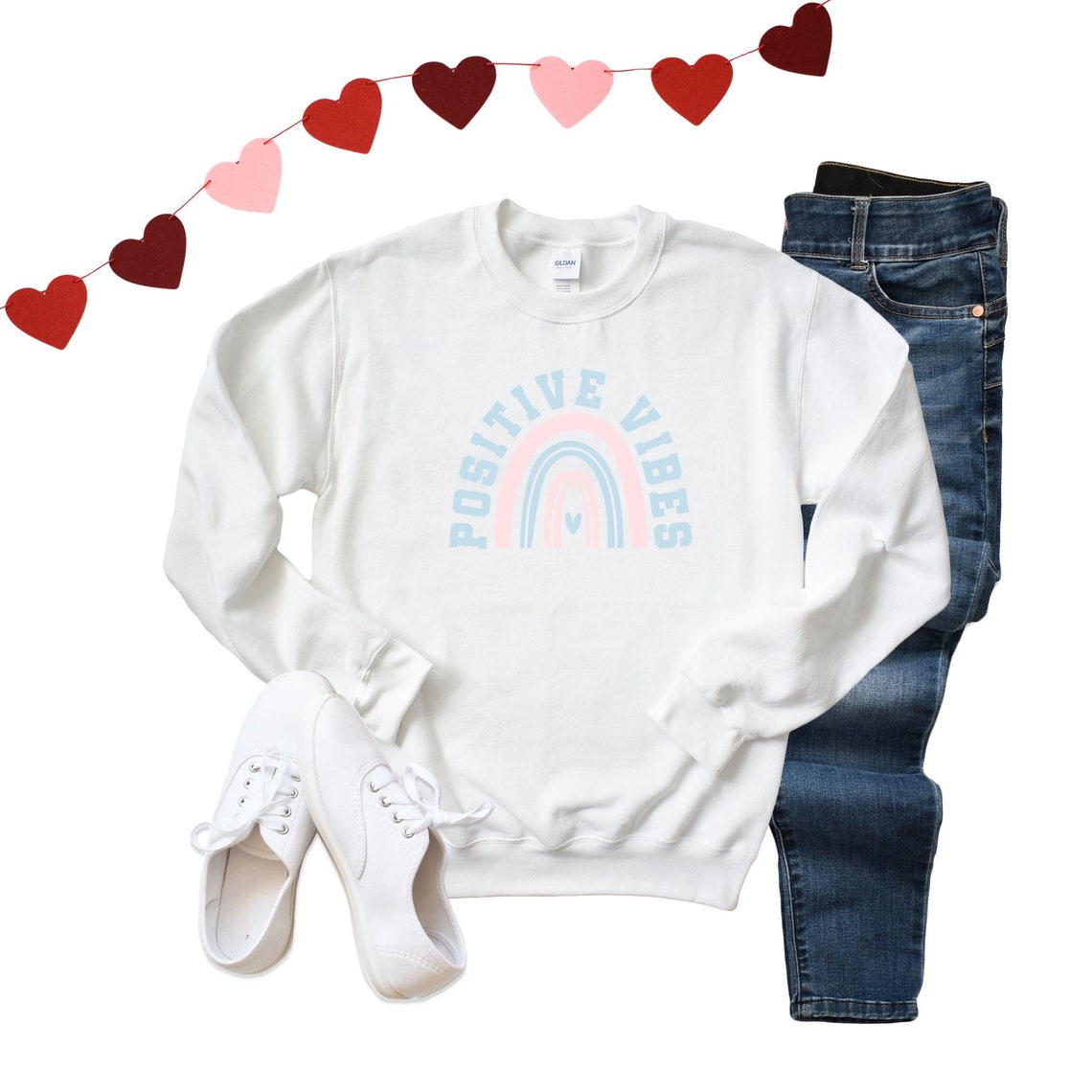 Positive Vibes Sweatshirt, Inspirational Sweater, Motivational ...