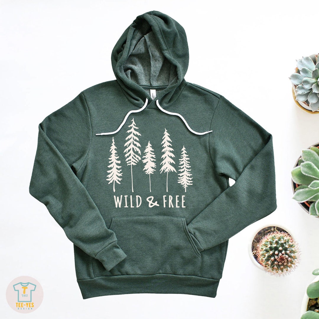 Sweat à capuche Pine Tree, Forêt, Nature, Camping, Montagnes ...