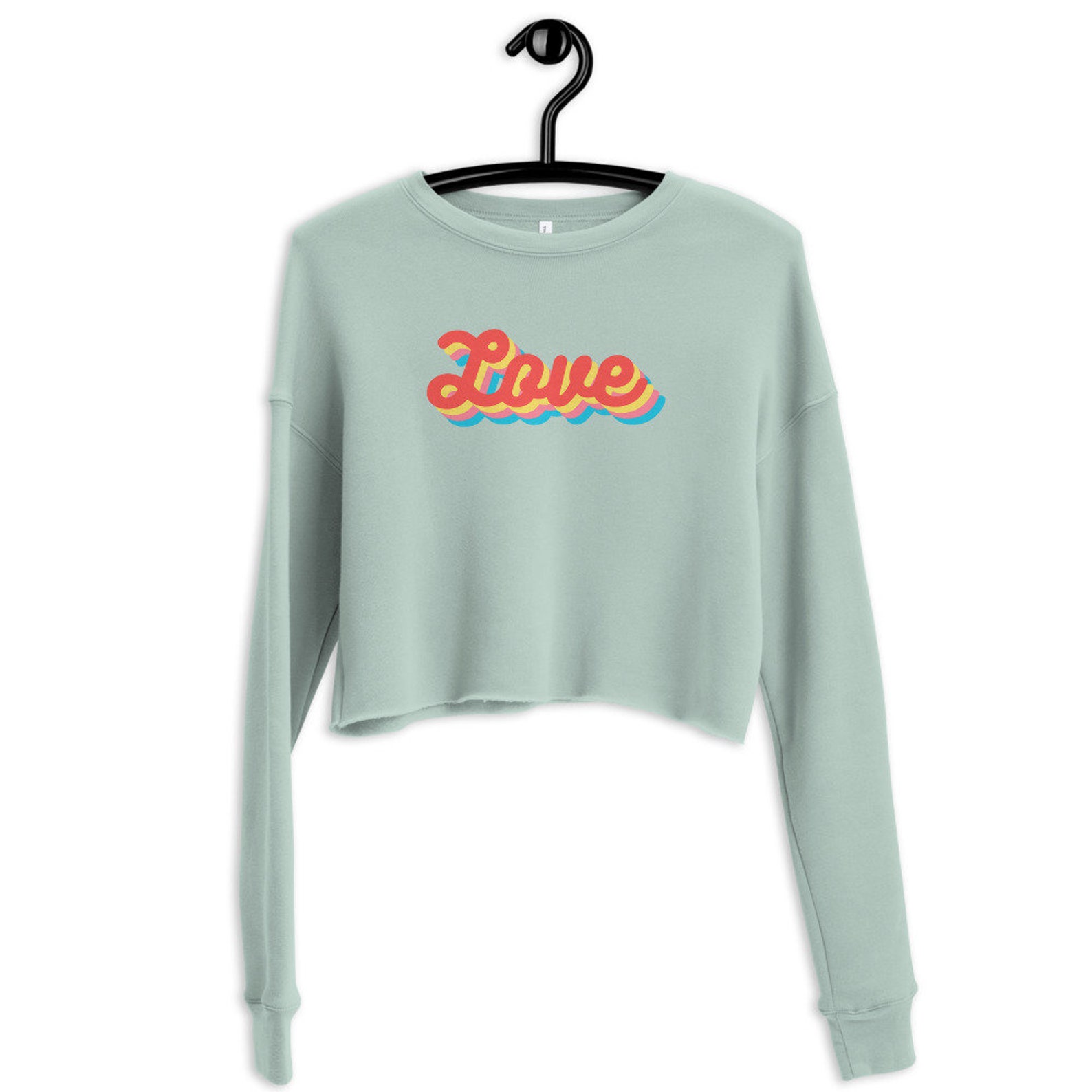 Love Crop Sweatshirt Love Crop Top Positive Graphic Tee - Etsy