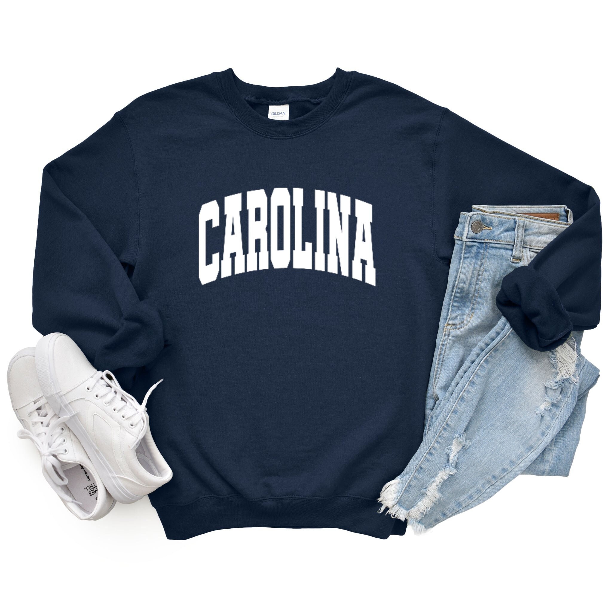 Carolina Sweatshirt, Carolina Fan Crewneck, Vintage Carolina Sweatshirt ...