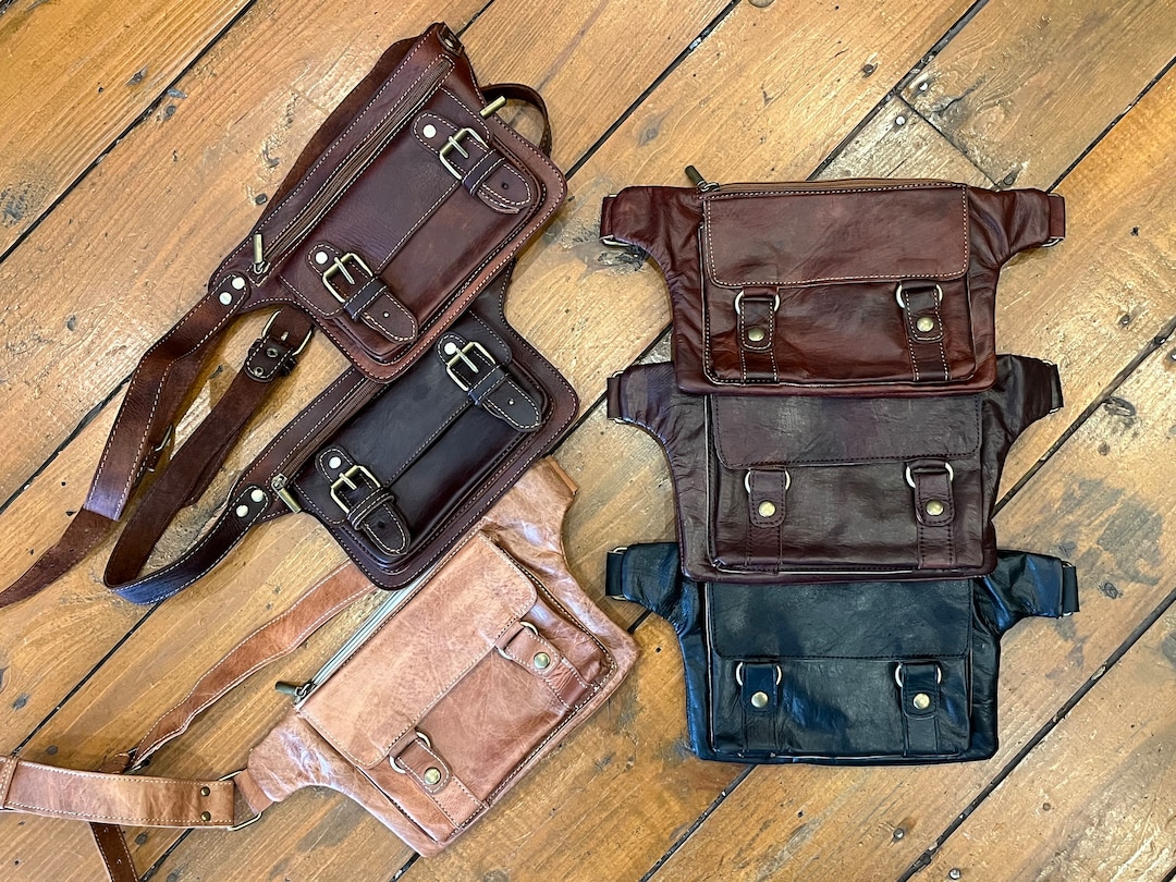 Moroccan Leather Crossbody Bags With Adjustable Straps, Fair Trade From ...