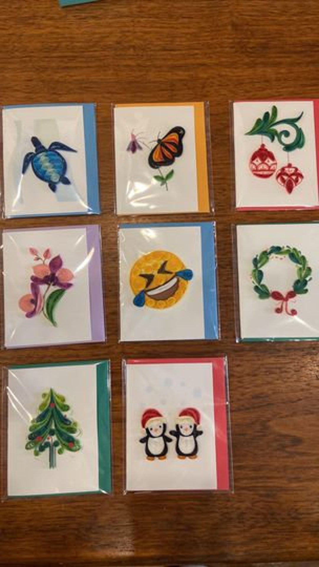 Handmade Paper Quilling Cards, 3 X 3.75 Gift Enclosure Holiday ...