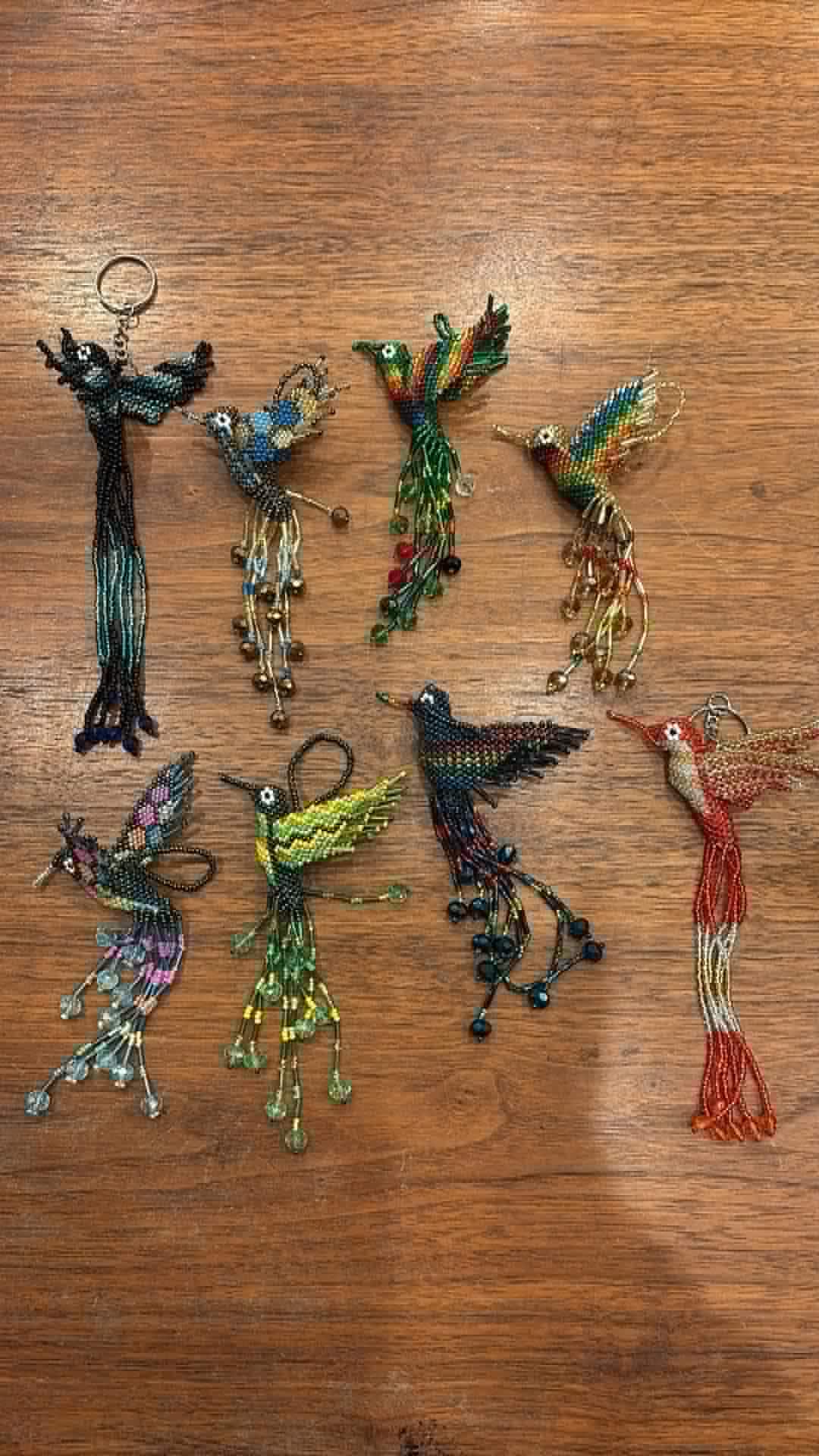 Handcrafted Beaded Hummingbird Keychains Key Chains Fabs Hanging ...