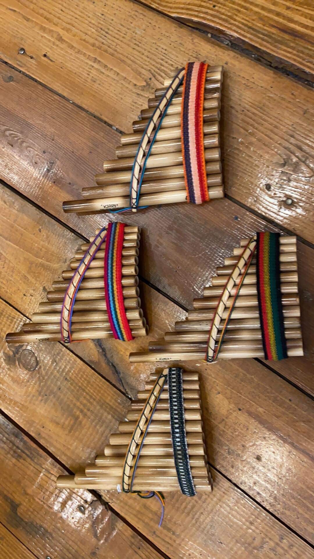 Handcrafted Wooden Bamboo Flutes, Double Flutes, Wind Instruments ...