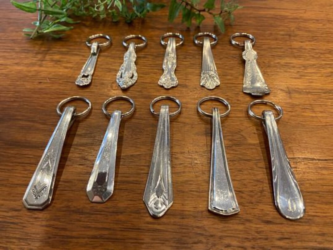 Recycled Silverware Spoon Key Chain Keychain Key Fab, 3.5-4 Inches ...