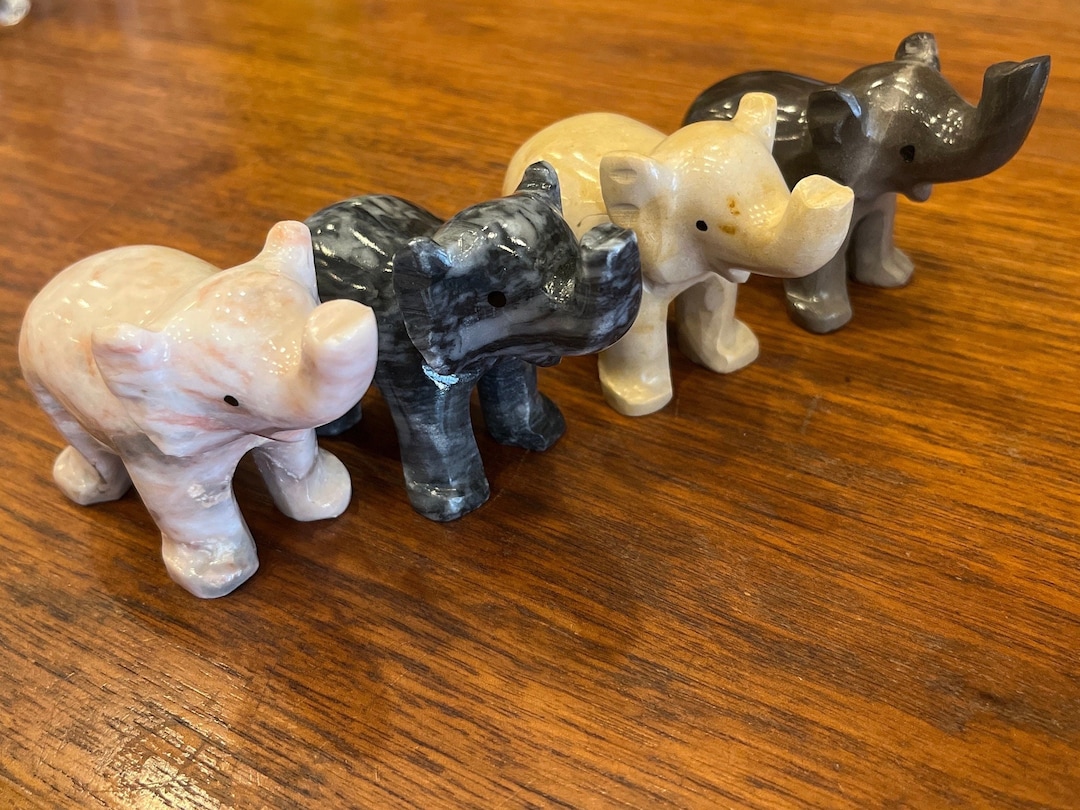 Onyx Elephant Figures - Etsy