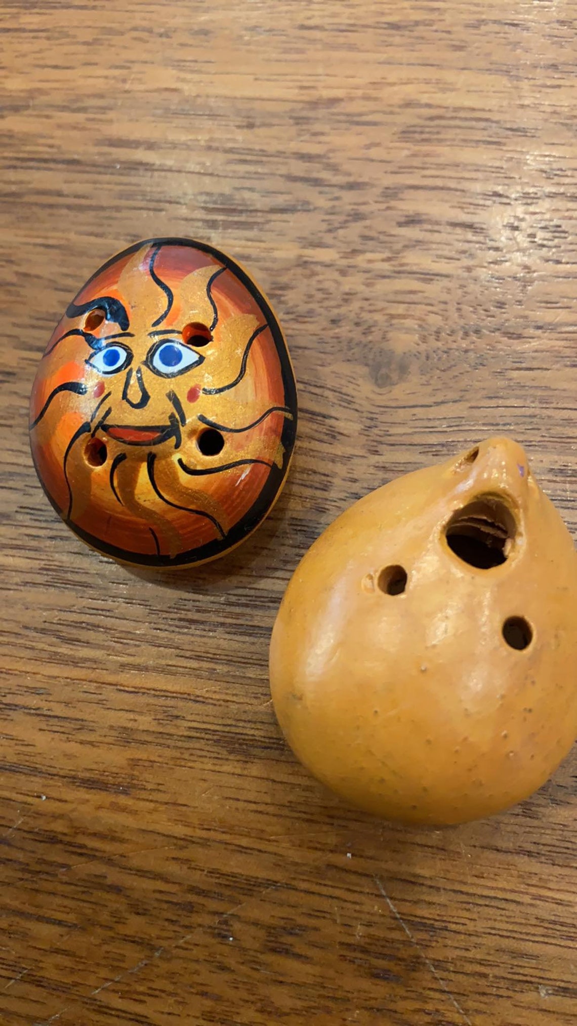 Hand-Painted Ceramic Ocarinas Wind Instruments Vessel Flutes | Etsy