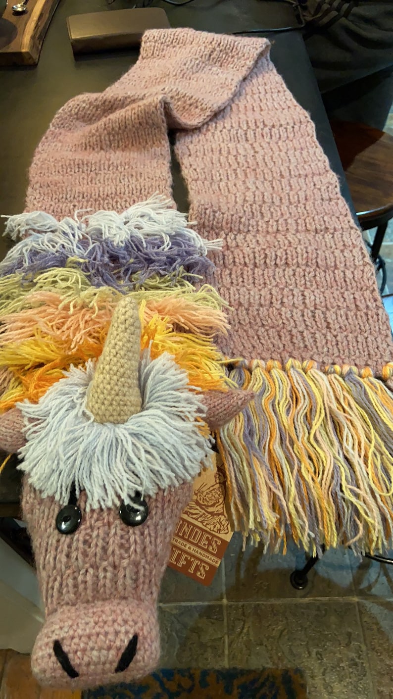 Hand-knitted 17% Alpaca Wool Animal Critter Scarf Scarves Neck - Etsy